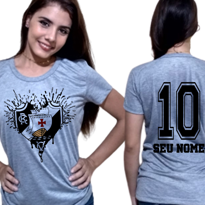 Vasco da Gama CRVG Baby-Look e Camiseta - Personalizada com Nome e ...