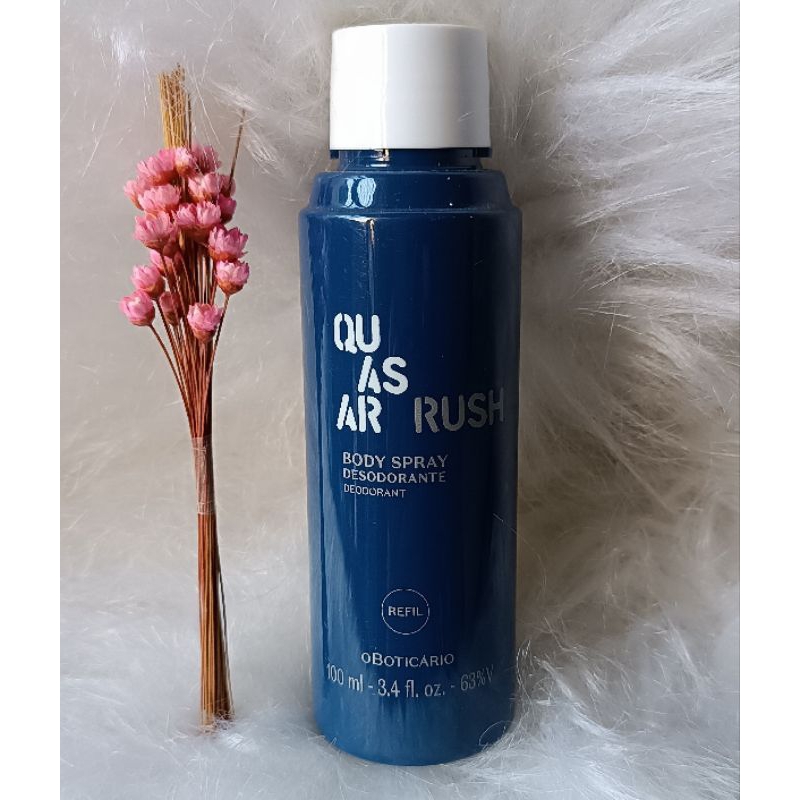 Refil Body Spray Quasar Rush Desodorante 100ml | Shopee Brasil