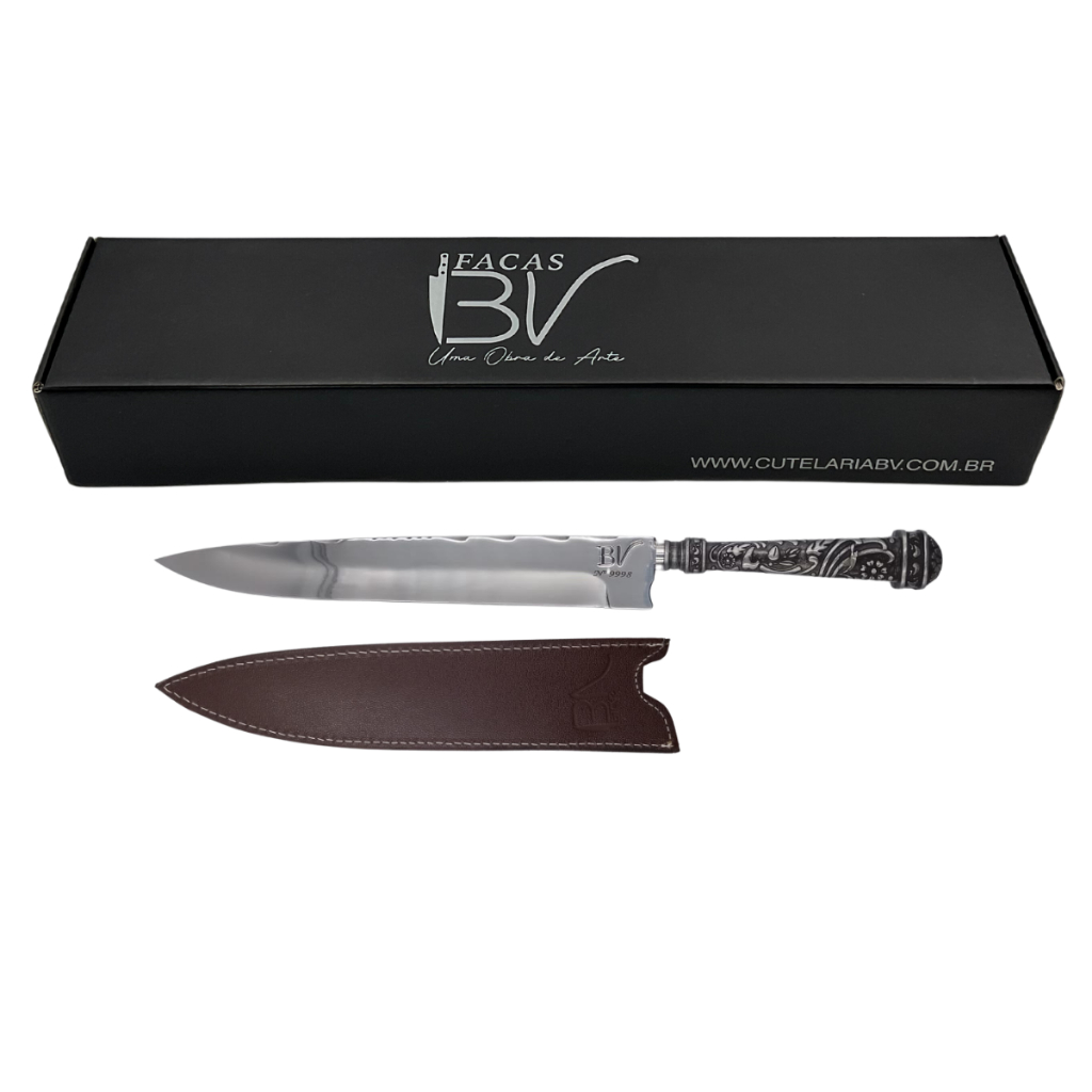 Faca Artesanal Prata Velha em Aço Carbono - Facas BV | Shopee Brasil