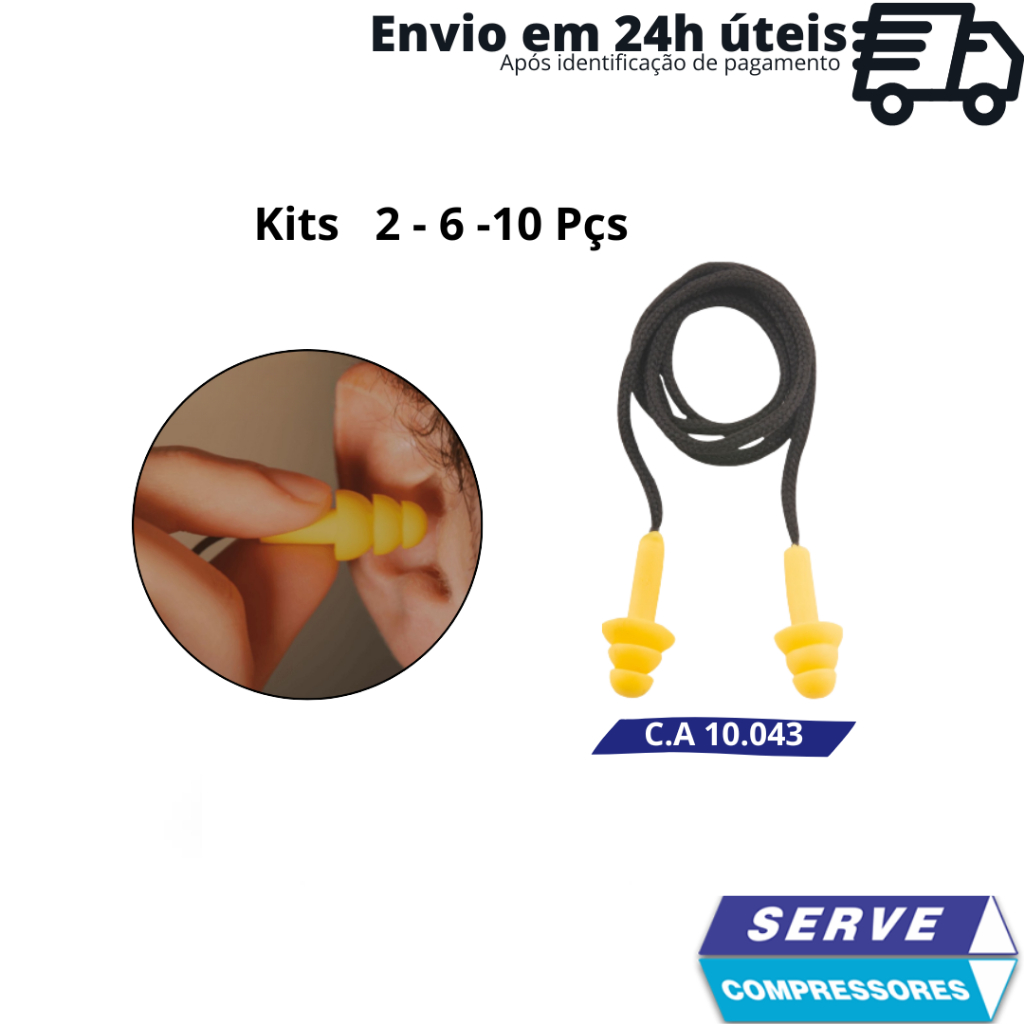 Protetor Auricular Auditivo de Ouvido Plug Silicone Abafador de Ruídos ...