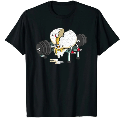 Camiseta Engraçado Ovo Fitness gym levantamento Novo! | Shopee Brasil