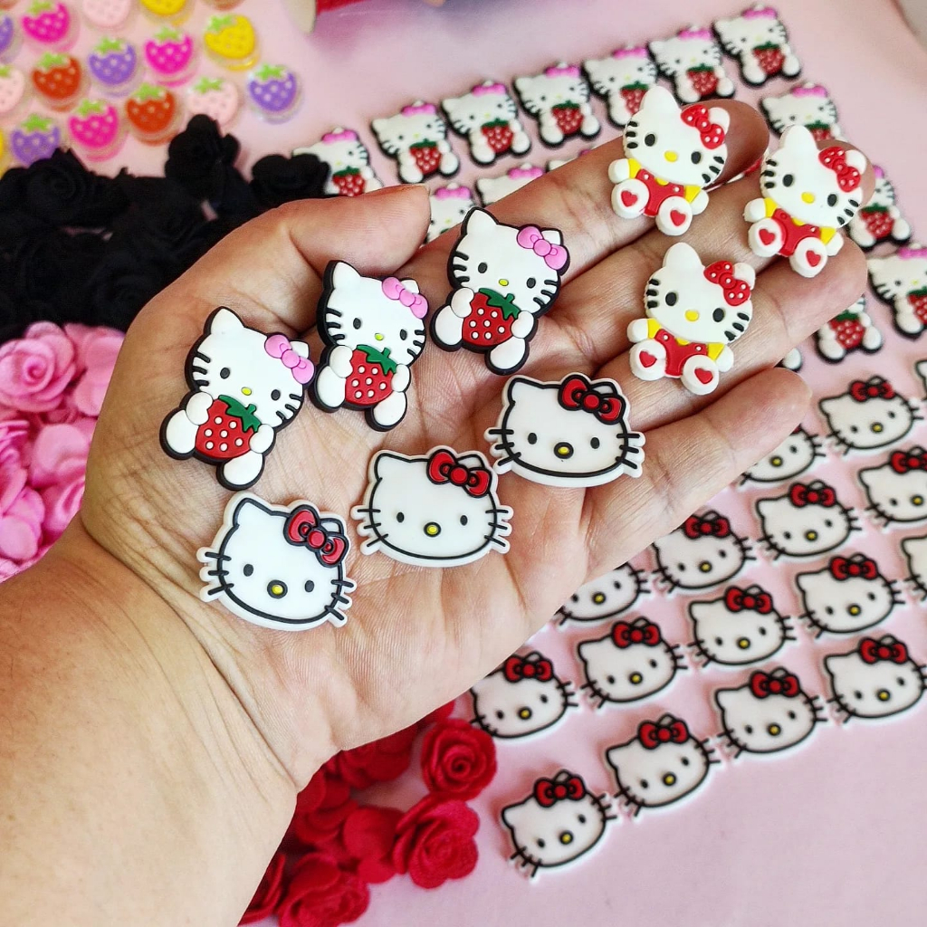 Aplique emborrachado hello Kitty/Mix sortido de apliques/Pacote com 10 ...