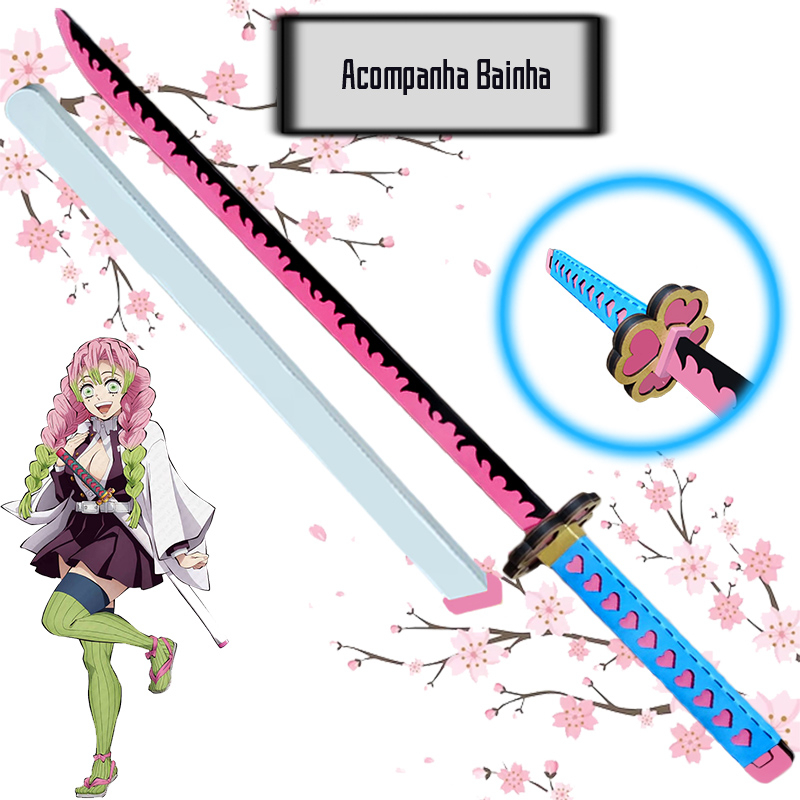 Espada - Nichirin em Madeira Demon Slayer / Kimetsu no Yaiba Mitsuri ...