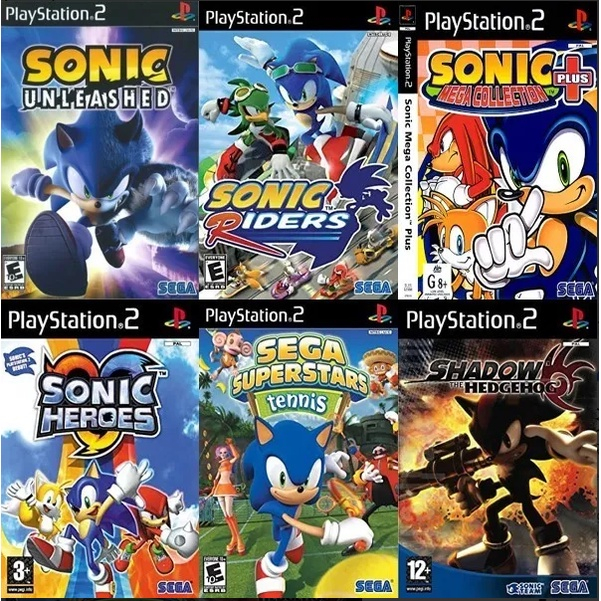 COLEÇÃO (06 JOGOS) SONIC PS2 | Shopee Brasil