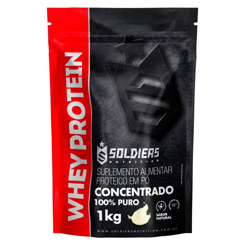Kit: Whey Protein Concentrado 1Kg + Arginina 250g - 100% Importado - Soldiers Nutrition | Shopee ...