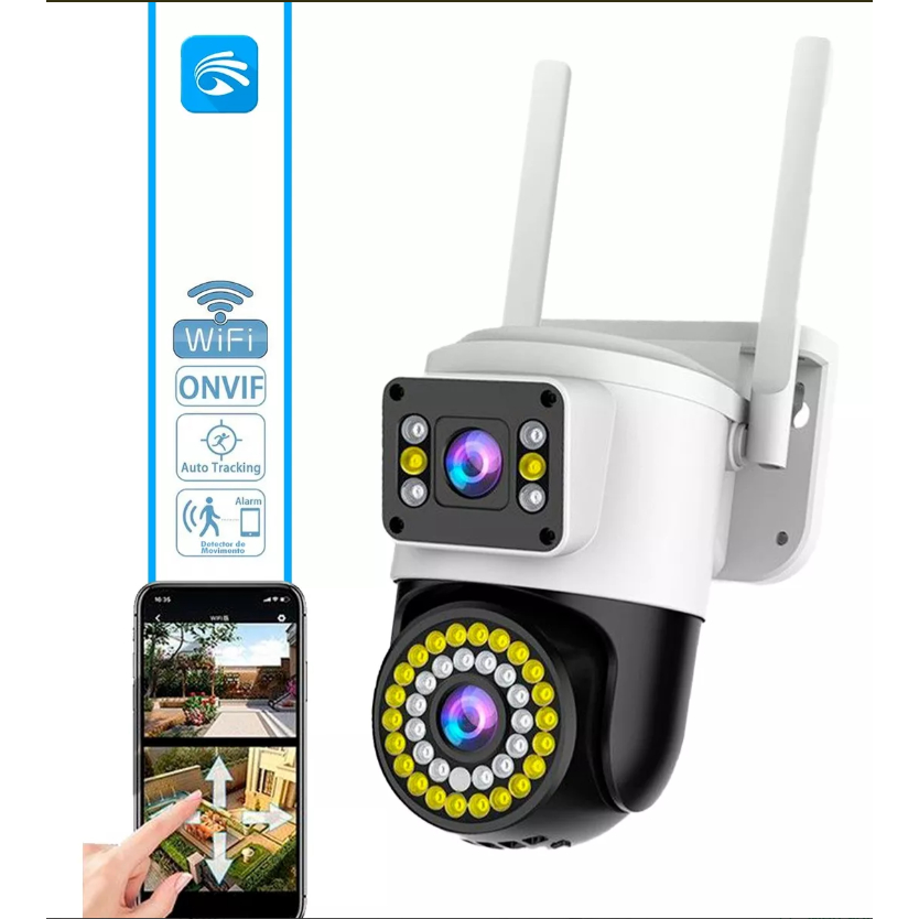 Camera Ip Externa Wifi Dupla 2 Em 1 Visao Noturna Yoosee | Shopee Brasil