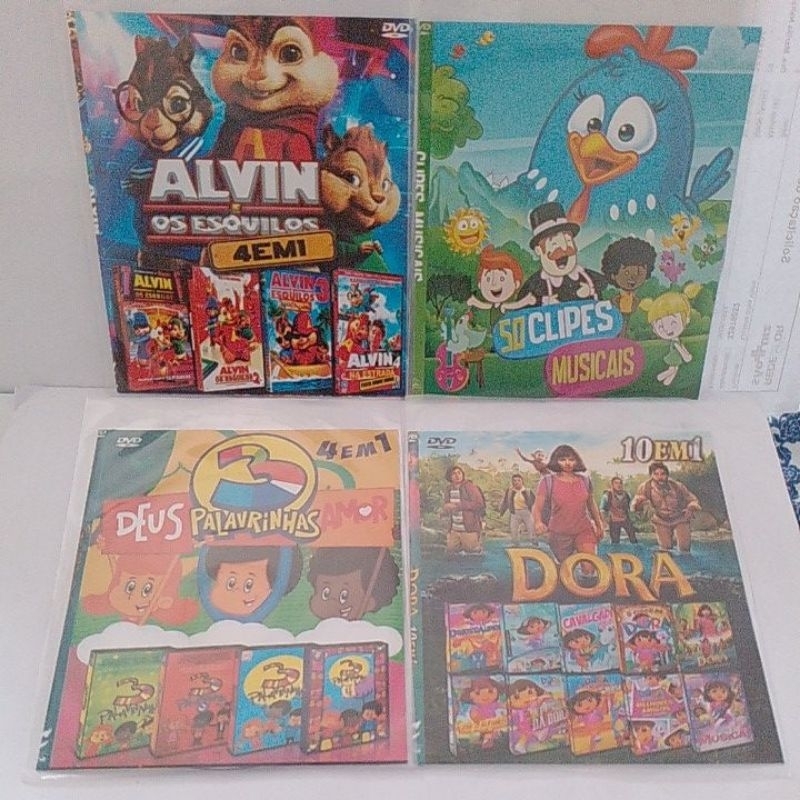dvd coleção infantil kit 4 dvds raridade novo copia | Shopee Brasil