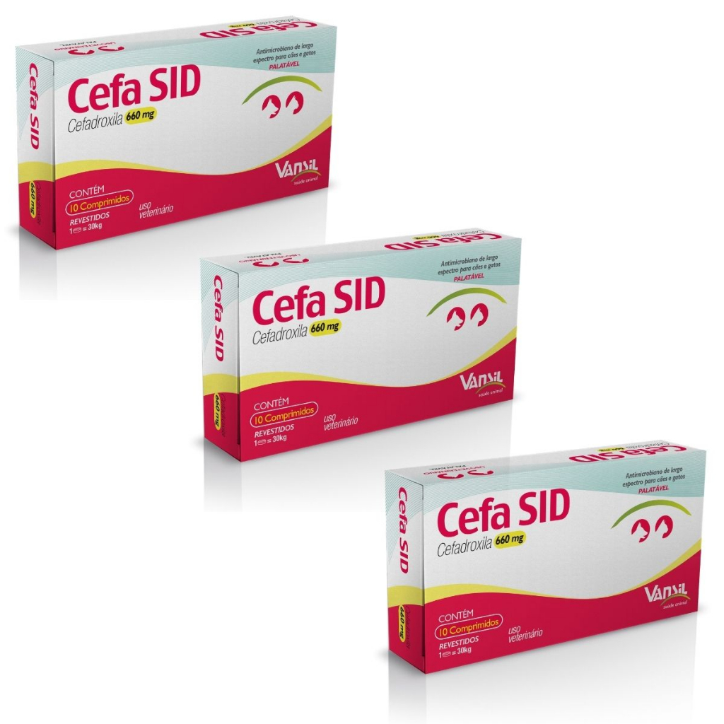 Kit 3 Cefa SID Vansil 660mg 10 Comprimidos | Shopee Brasil