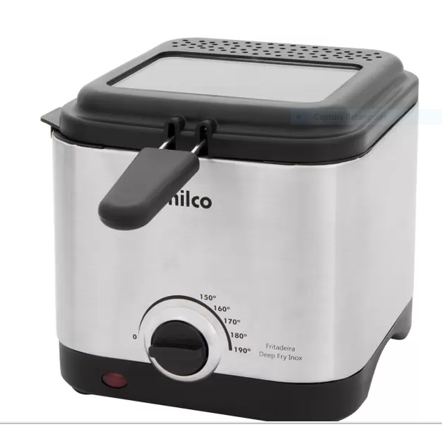 Fritadeira Elétrica 1,8L Philco Deep Fry Inox Prata e Preta 127V ...