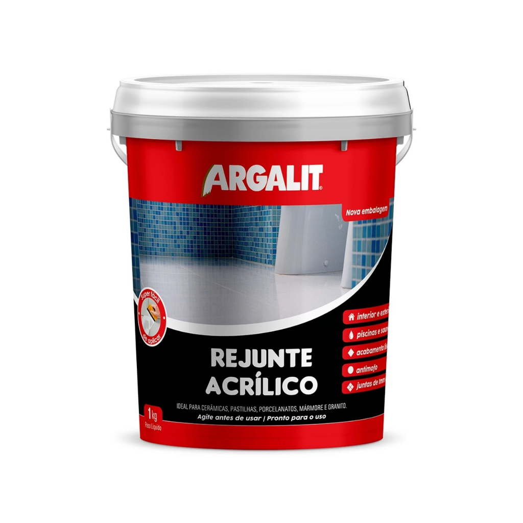 Rejunte Acrilico Azul Fundo Argalit 1kg | Shopee Brasil