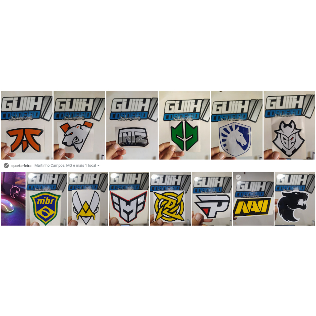 Adesivo Times CS:GO - Furia, Imperial, Pain, G2 - Escorrega o Preço