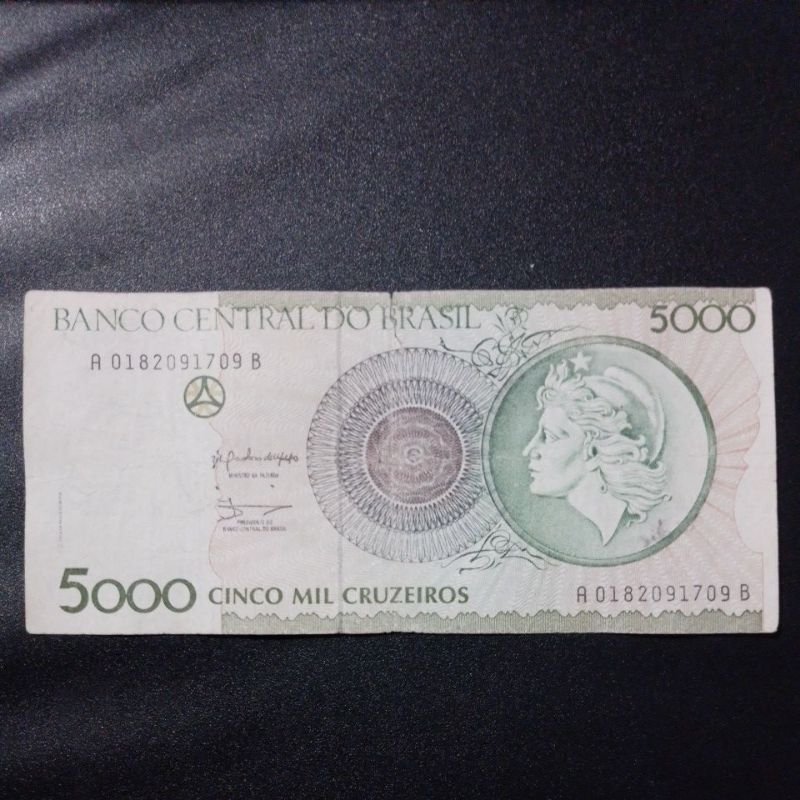 Cédula C222 5000 Mil Cruzeiros- MBC | Shopee Brasil