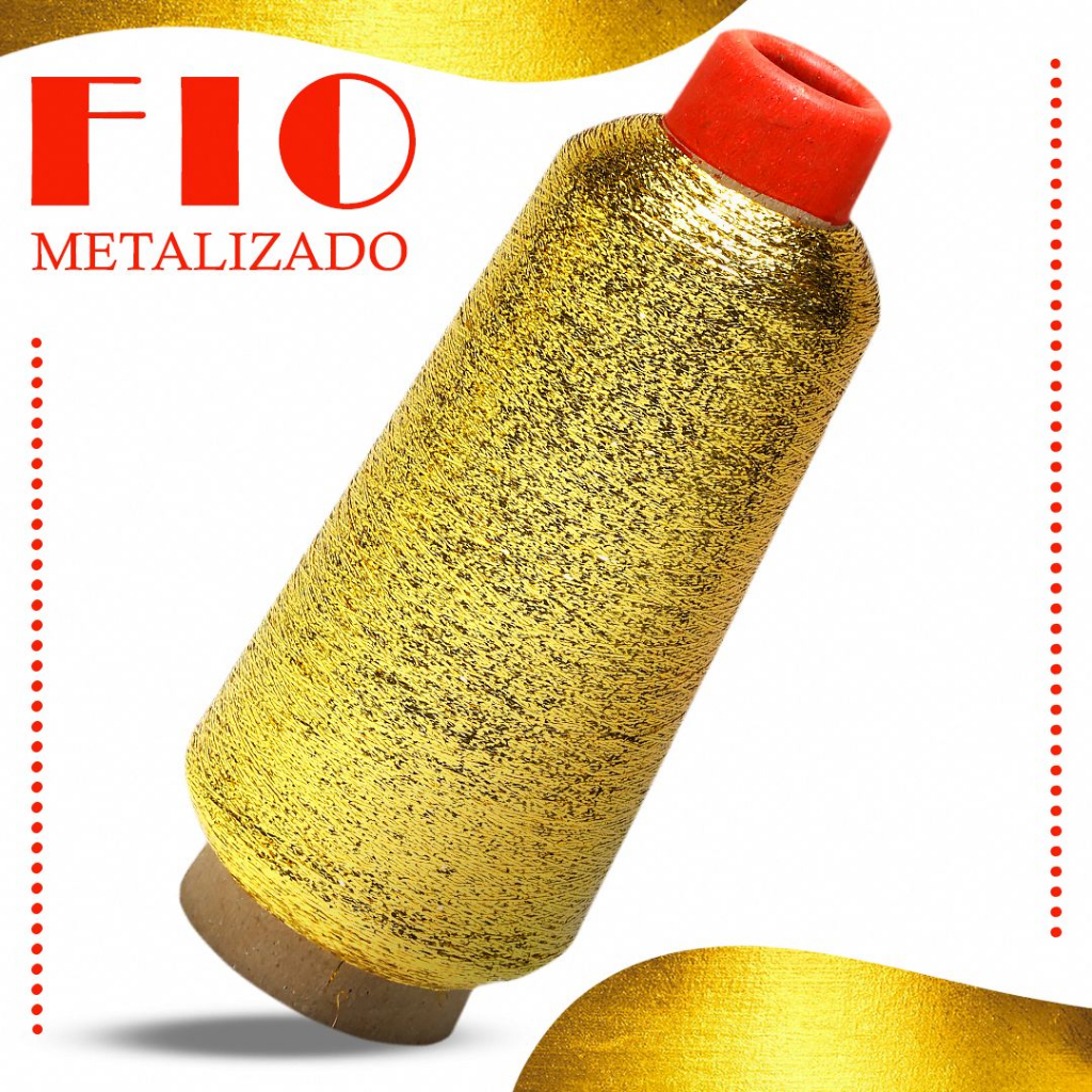 Fio Metalizado - Linha Para Bordar Ouro - Com 100 Gramas - BRX | Shopee ...