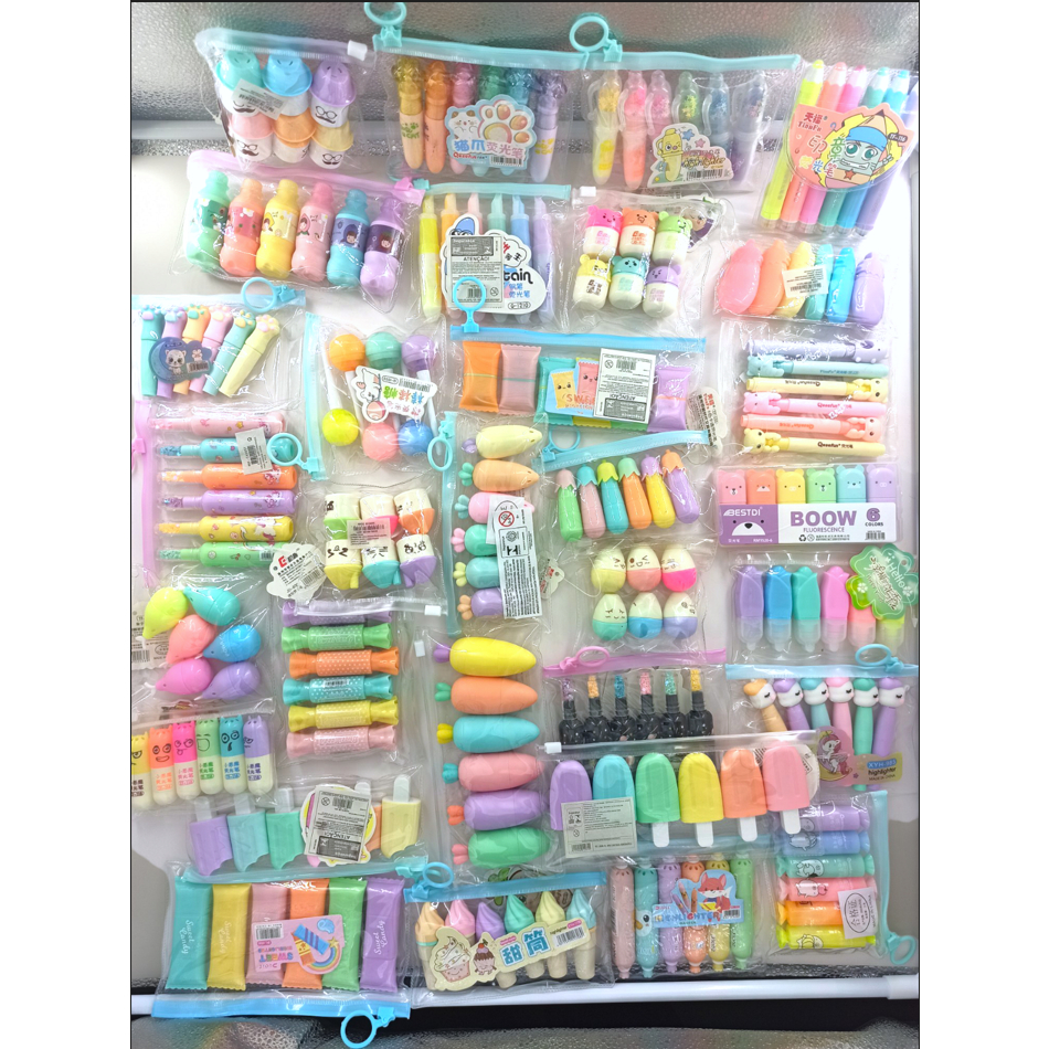 kit 20 Mini Marca Texto Marcadores Misturado estilos varios modelos ...