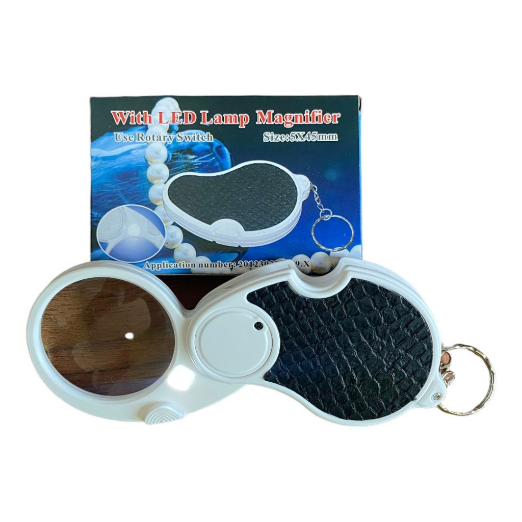 Mini lupa chaveiro de mão com luz de LED p/relojoeiro joalheiro RF ...
