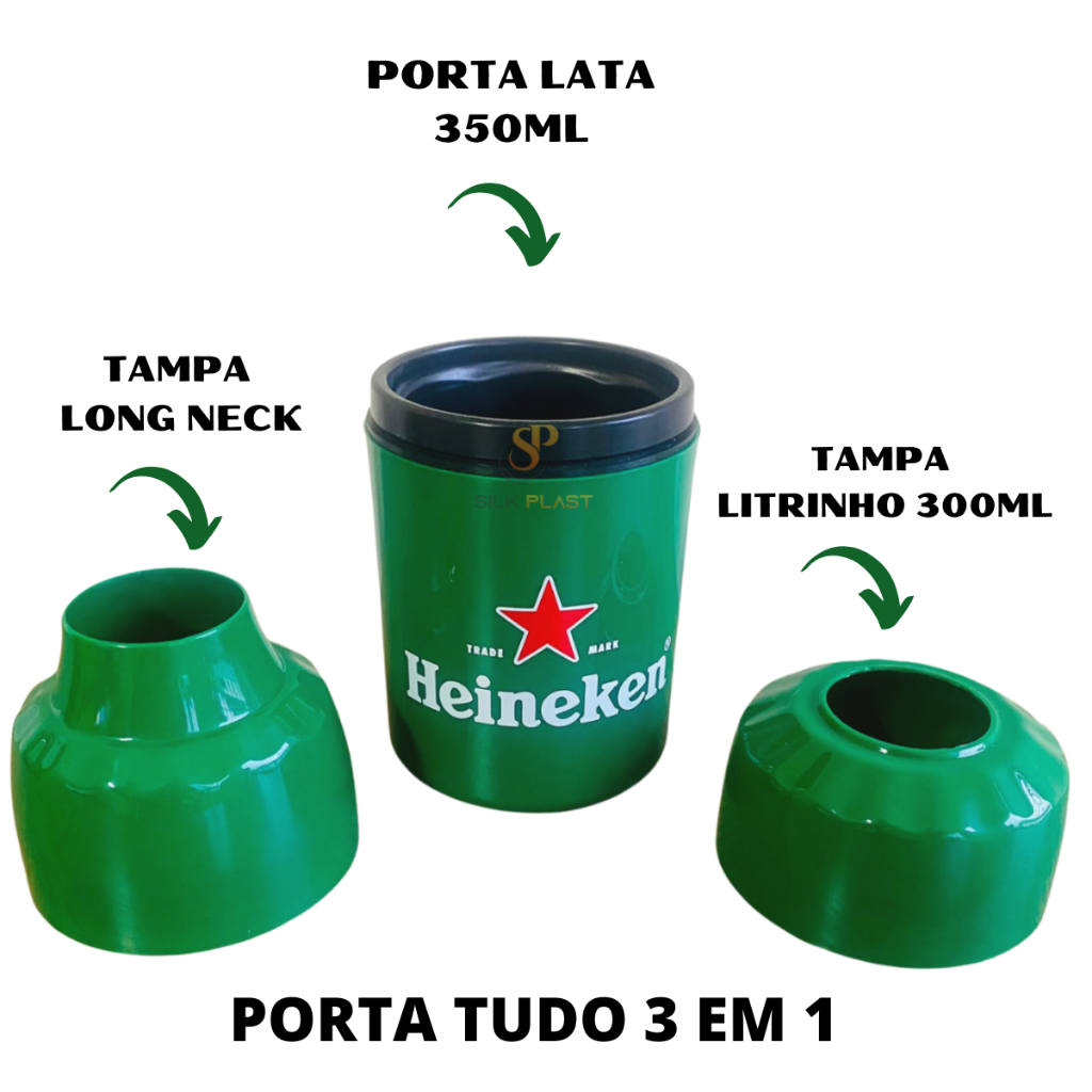 Porta Lata Suporte 3x1 Cerveja Long Neck Litrinho 300ml 350ml 330ml ...