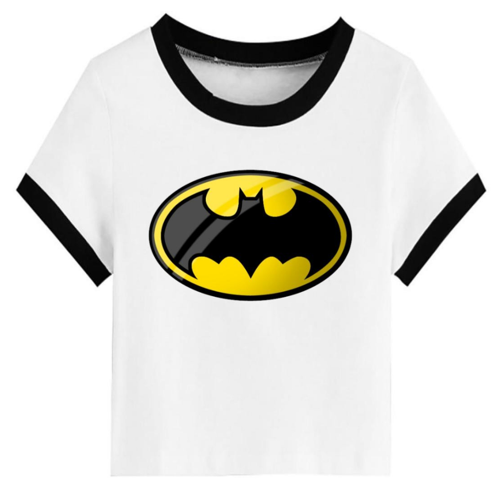 Cropped curto camiseta - Escudo - Logo - Batman | Shopee Brasil