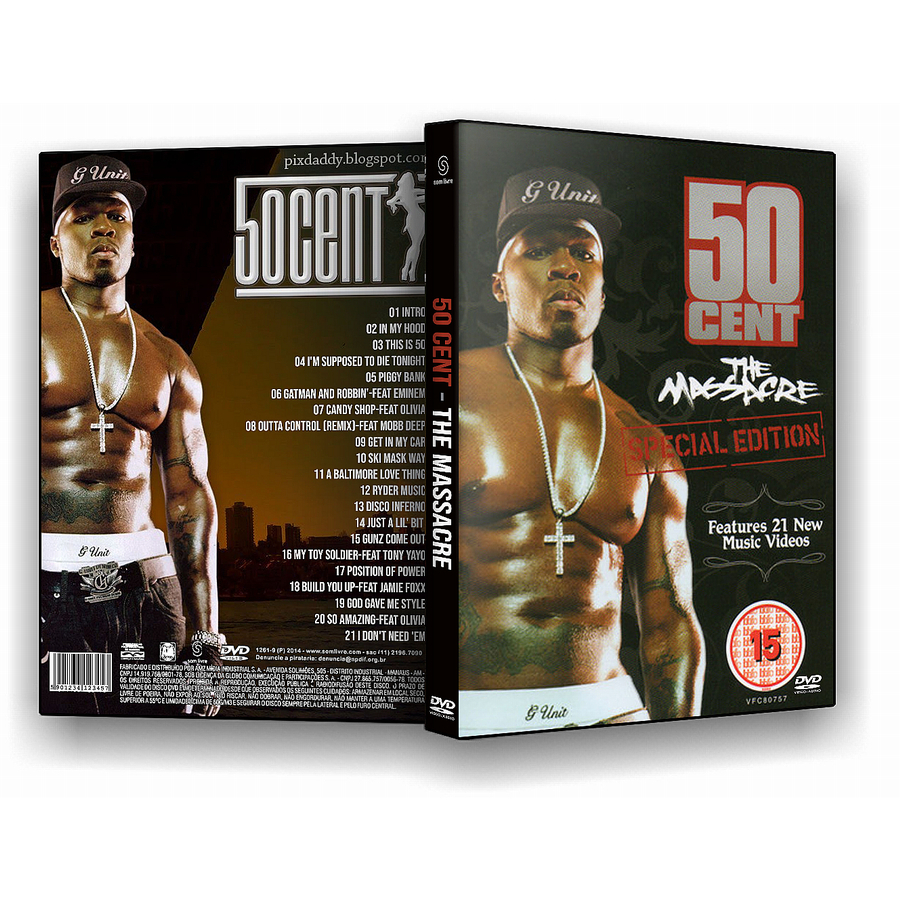 DVD 50 CENT - THE MASSACRE [FÃ MADE] | Shopee Brasil