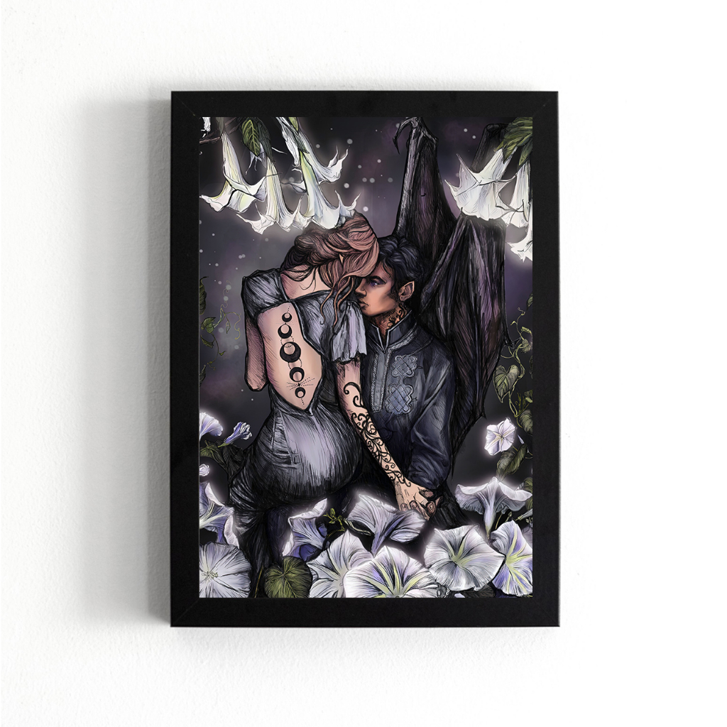 Quadros decorativos com moldura - Acotar Fayre Rhysand Arte de Livro ...