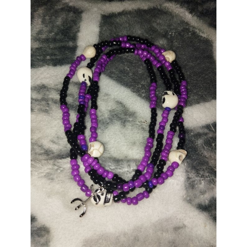 guia de Exu/pomba gira, caveira, João caveira, roxo e preto, umbanda ...