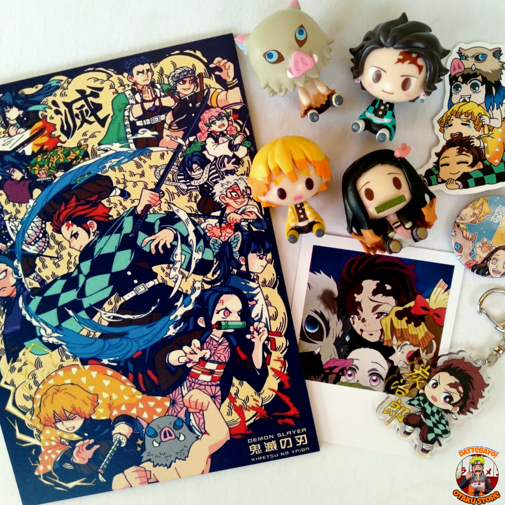 Box Kimetsu no yaiba Kit Demon slayer figures Bonecos | Shopee Brasil