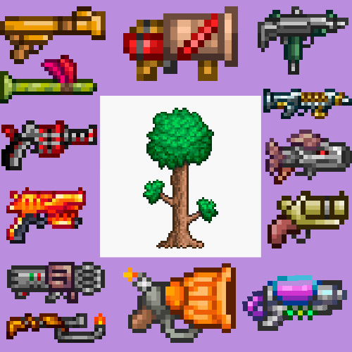 Terraria - Pixel Art - Divertido - Alternativo - Hama beads - Arma ...
