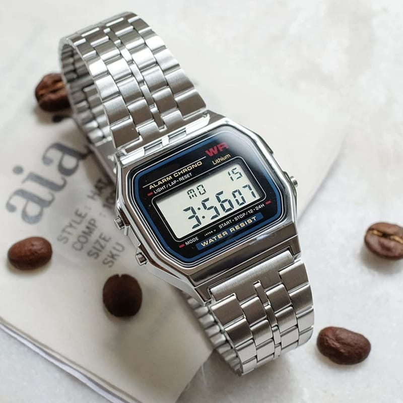 Relógio Vintage Digital Casio Feminino Prateado, Dourado Presente para ...
