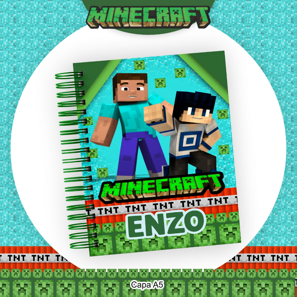 Agenda Escolar Infantil Minecraft | Shopee Brasil