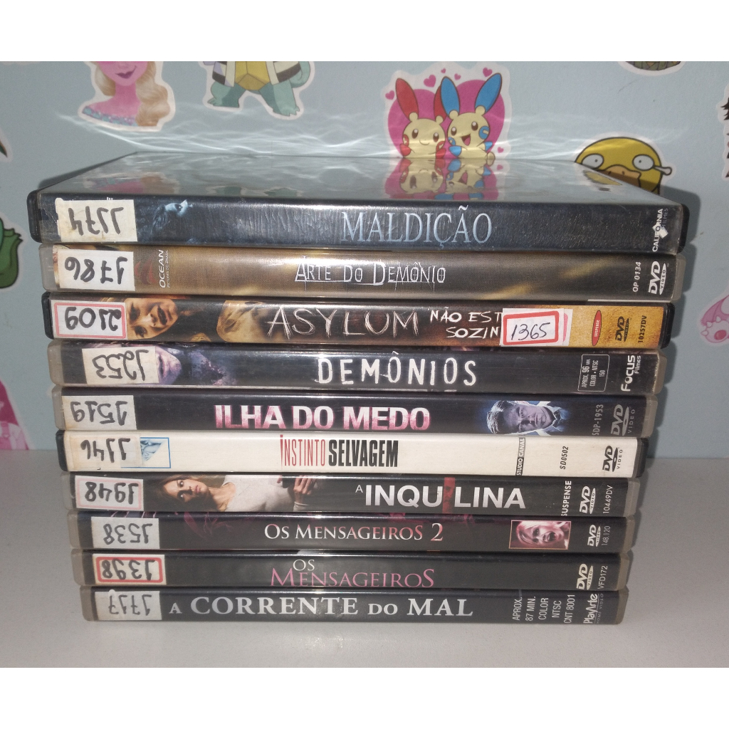 COLEÇÃO 10 FILMES DVD ORIGINAL DE LOCADORA MALDIÇÃO ARTE DO DEMONIO ...