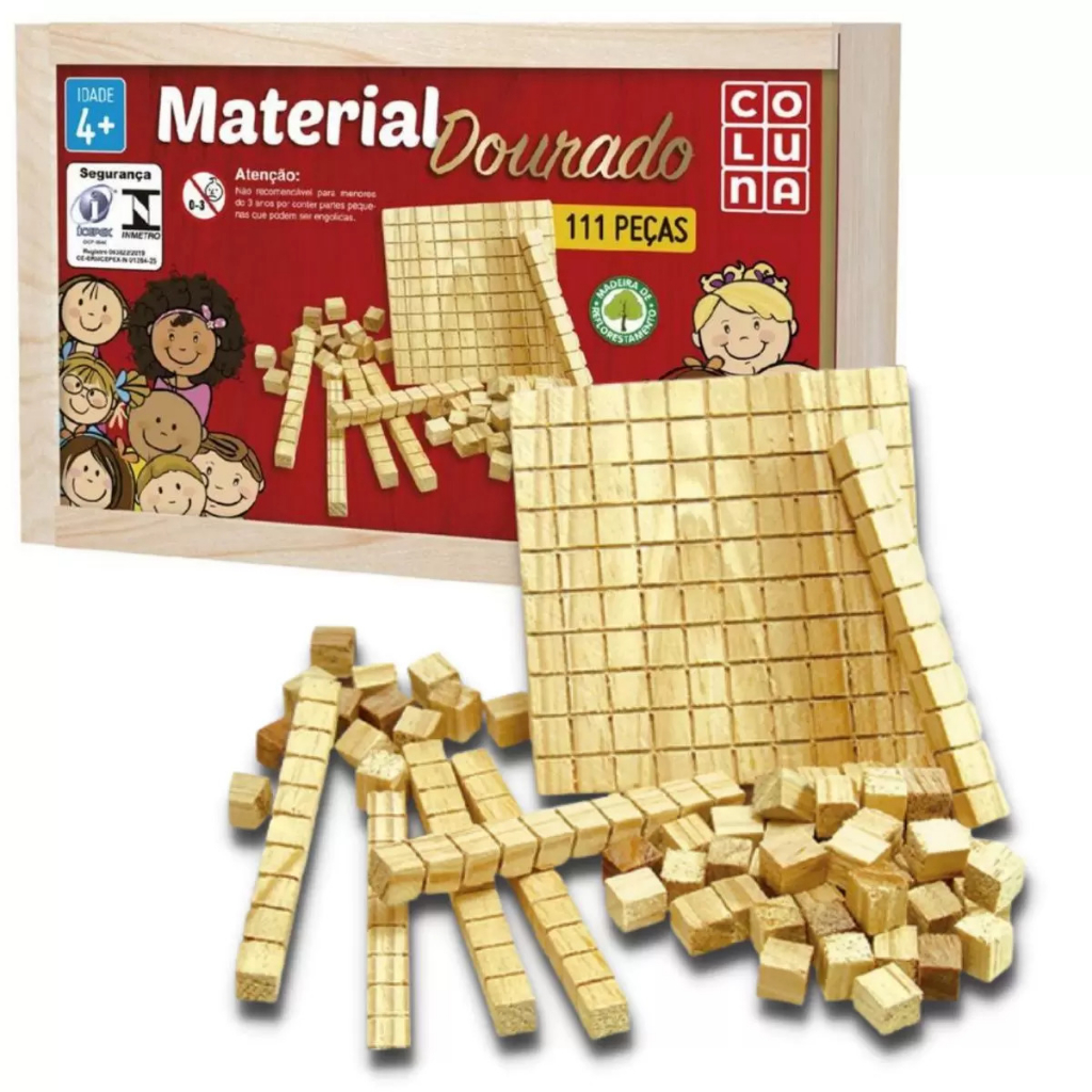 Material Dourado Completo 111 Peças Educativo Pedagógico | Shopee Brasil