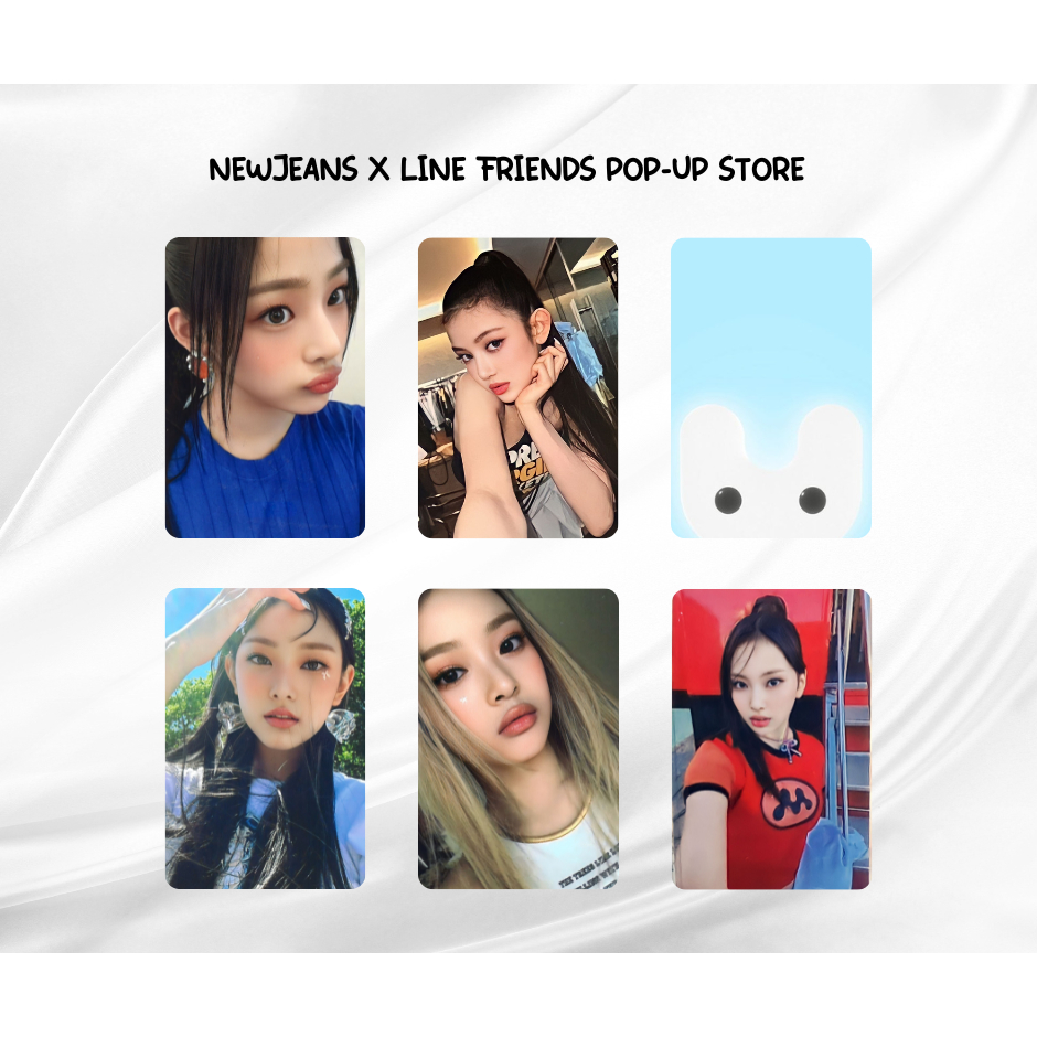 Kpop - NEWJEANS - LINE FRIENDS POP-UP STORE - Photocard fanmade - Haerin - Minji - Hyein - Hanni ...