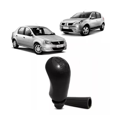 Manopla Câmbio Bola Logan 2008 A 2015 Preta Lente Preta | Shopee Brasil