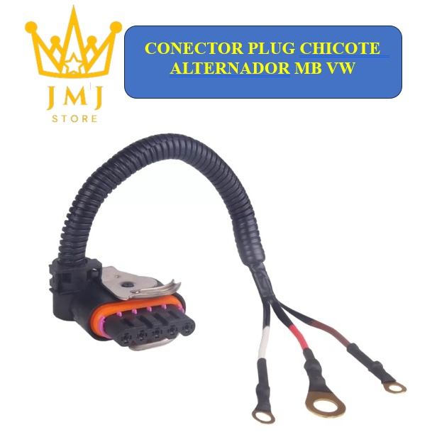 Conector Chicote Tomada Alternador Vw Mb Volvo Scania Iveco TC 0624 ETE ...