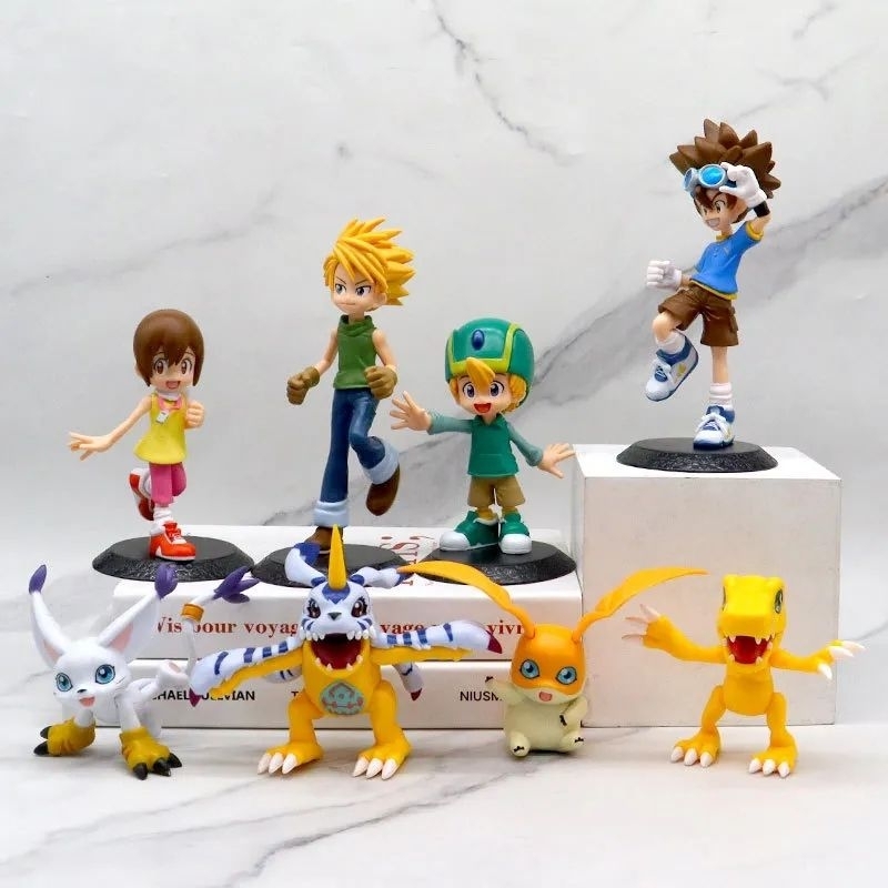 Digimon Adventure Action figures anime Agumon Gabumon Patamon Tai ...
