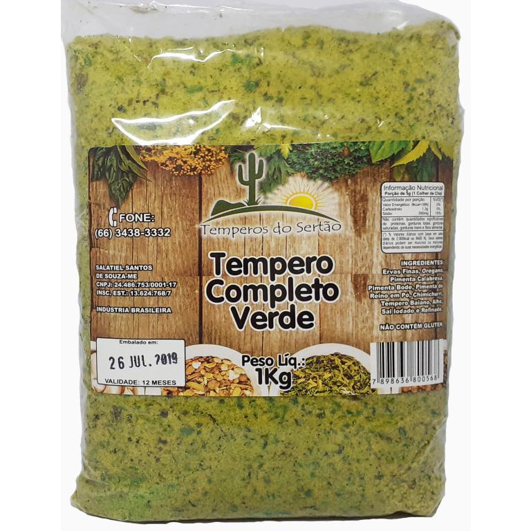 Tempero Completo Verde 995G | Shopee Brasil