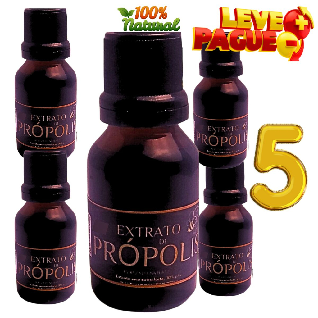 propolis verde Forte de 70% de concentração suplemento KIT 5 frascos ...