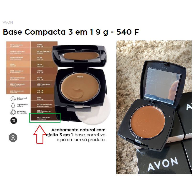 Base Compacta 3 em 1 9 g - 540 F | Shopee Brasil