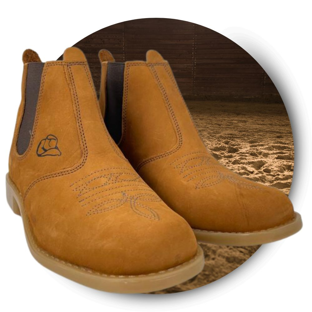 Botina Feminina La Mexicana Couro Nobuk Marrom Original | Shopee Brasil