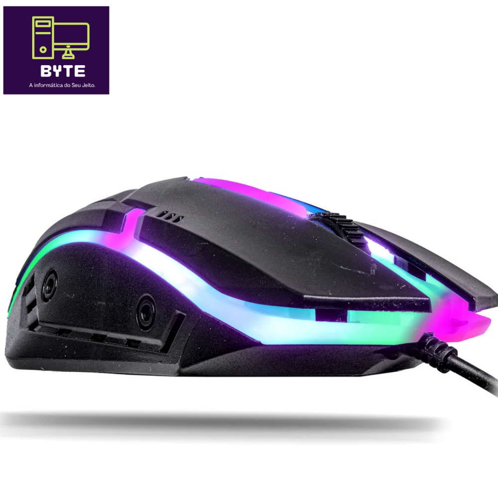 Mouse Gamer 1200dpi Óptico Usb Led Rgb Precisão Profissional Jogos Pc | Shopee Brasil