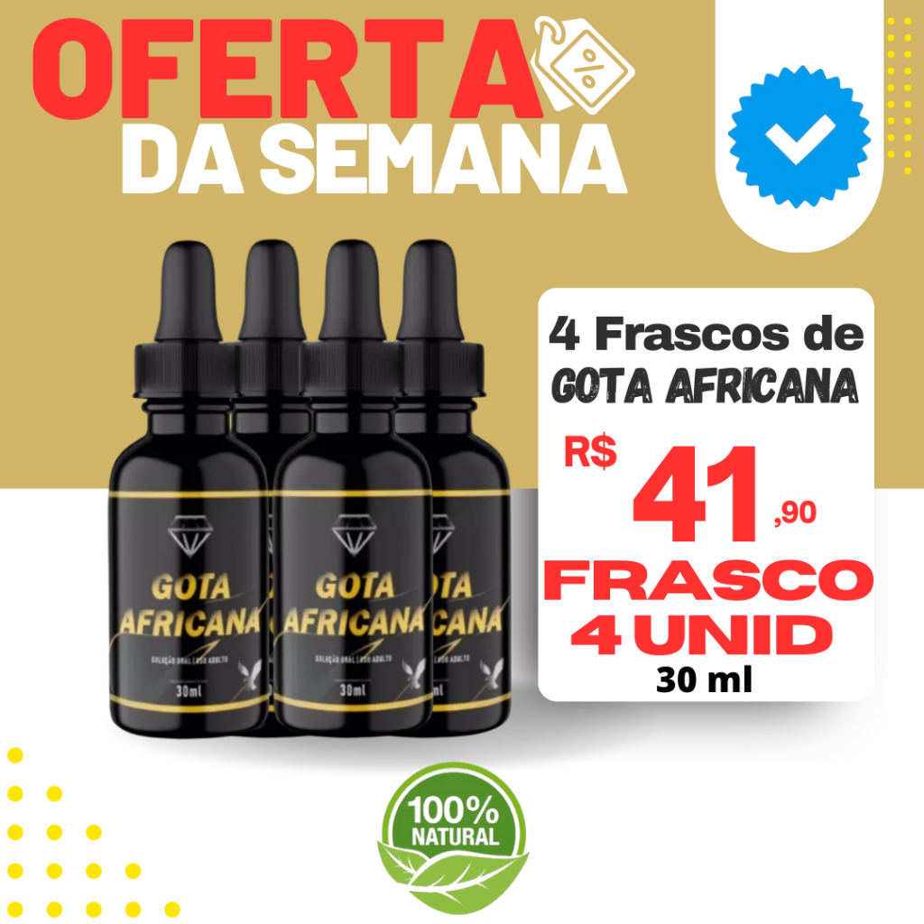 4 Gota Africana ORiginal 30ml Super Potente | Shopee Brasil