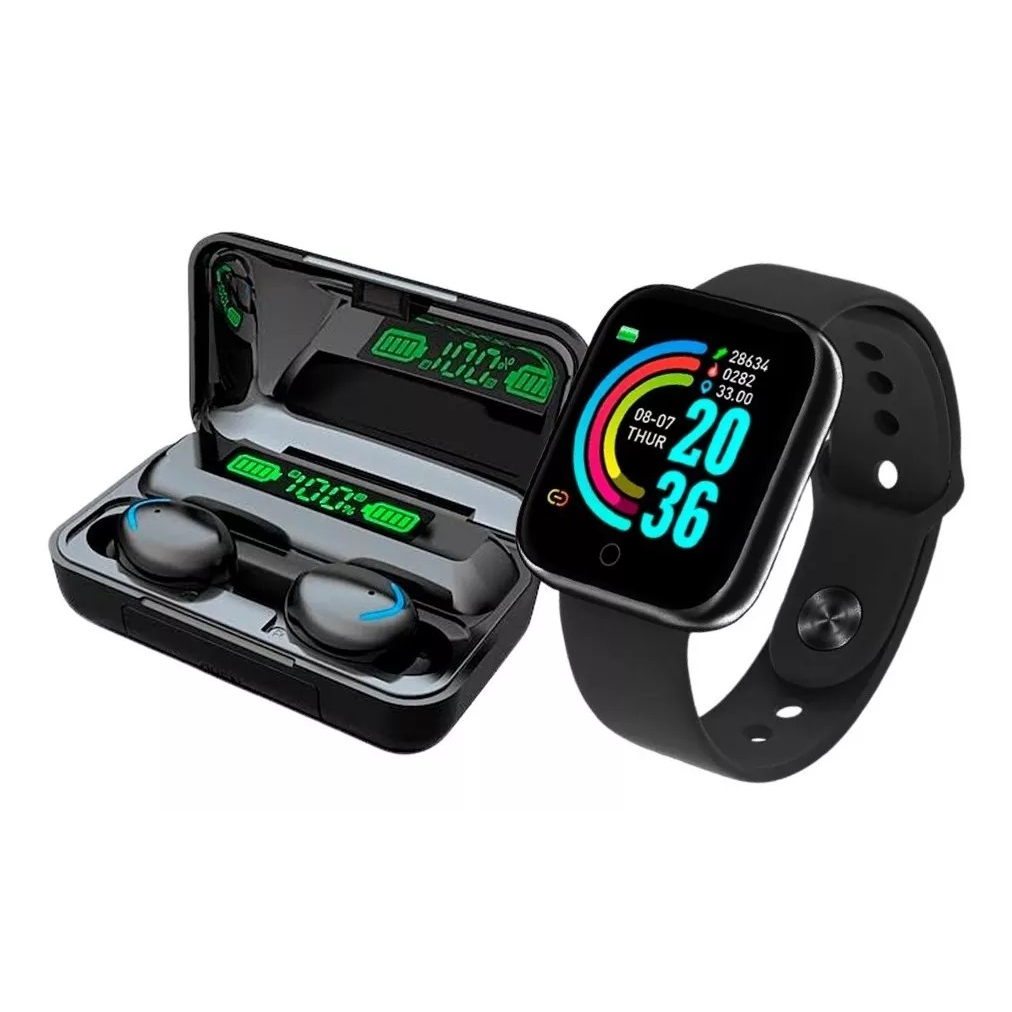 Relógio Smartwatch D20 E Fone Ouvido Sem Fio Bluetooth F9-5 | Shopee Brasil
