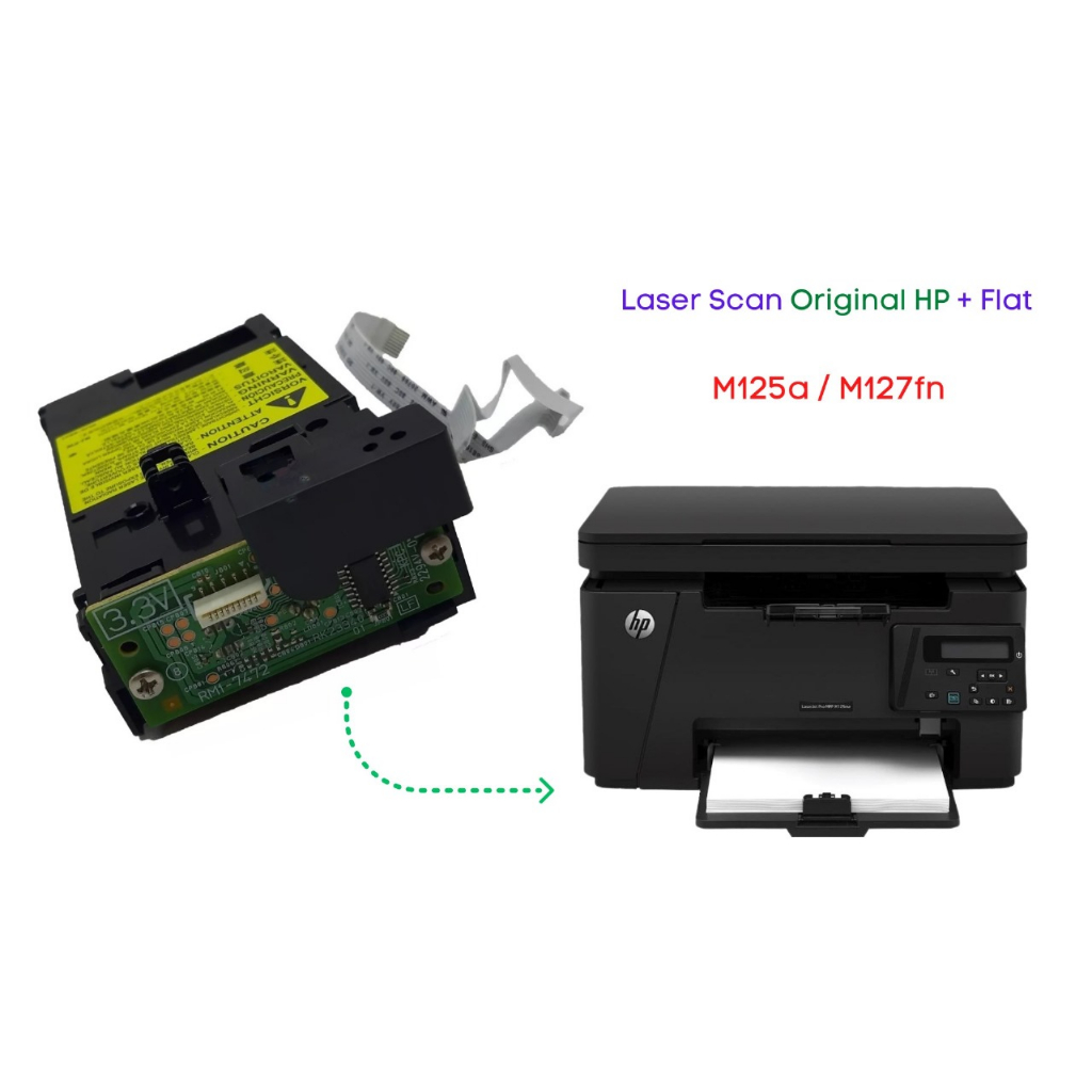 UNIDADE LASER SCAN HP LASERJET M125A M127FN - RM1-7472 | Shopee Brasil