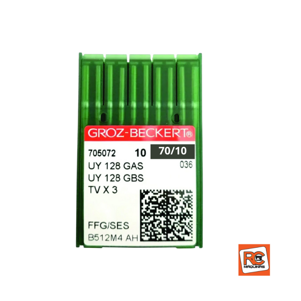 Caixa de agulha para maquina de Costura Cobertura galoneira industrial UY128 Groz Beckert 10 uni ...