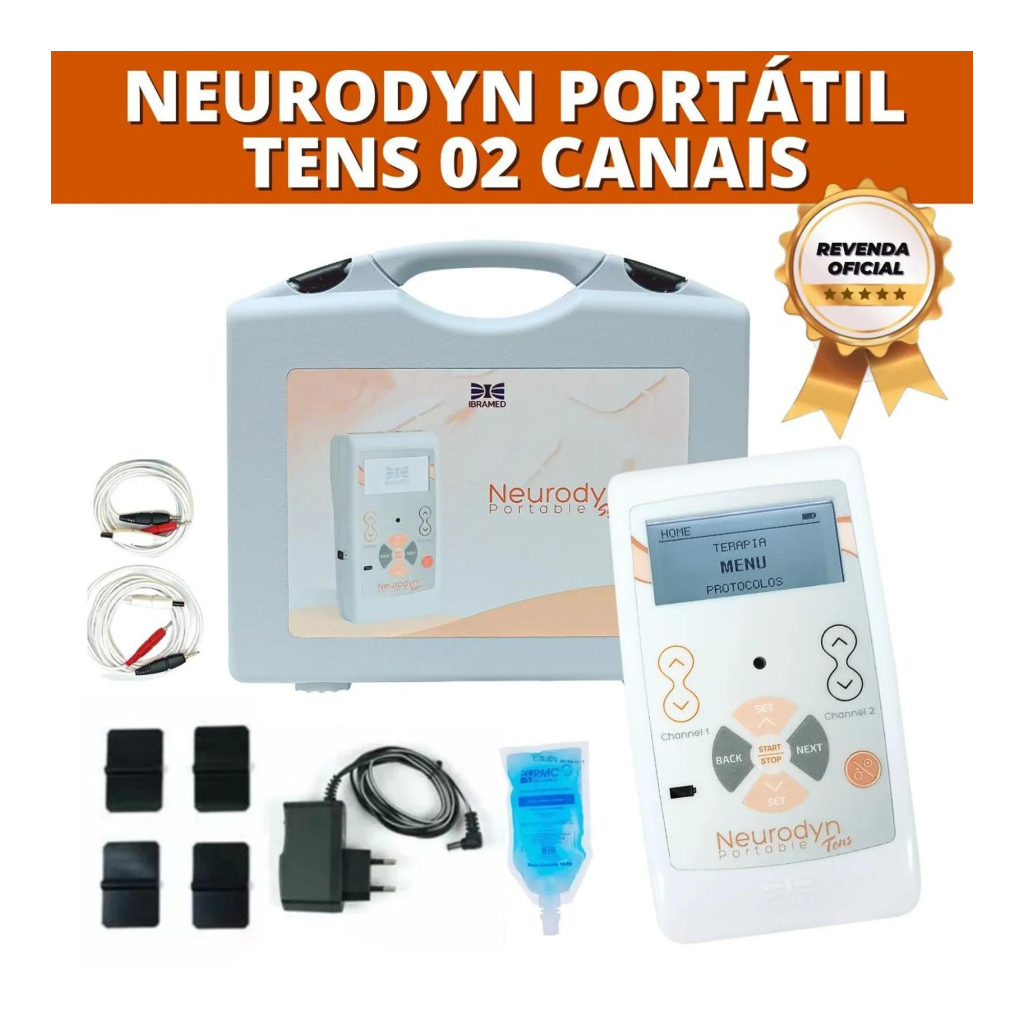 Neurodyn Portable Ibramed - 02 Canais - Aparelho de Correntes TENS e ...