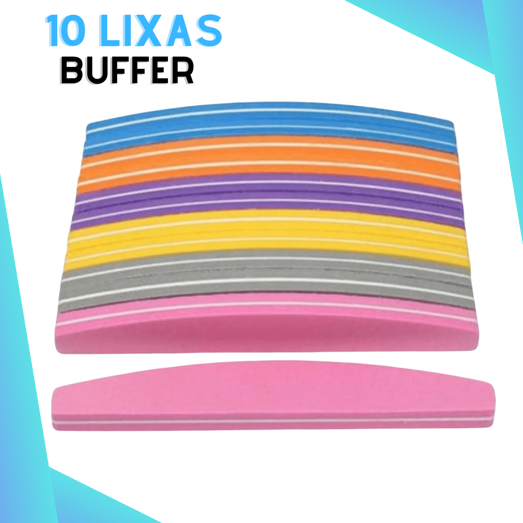 Lixas Buffer Polidora Color Modelo Banana 10 Unidades | Shopee Brasil