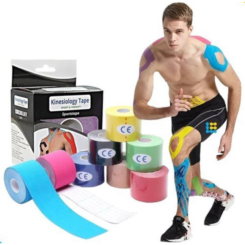 Fita Knesio Tape Bandagem adesiva funcional alivia a dor lesão atleta Tape Ortopedia ...