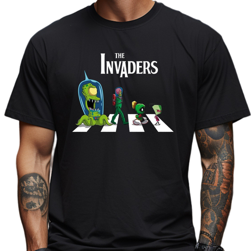 Camiseta The Invaders Camisa Unissex Beatles Ets Famosos Desenhos ...
