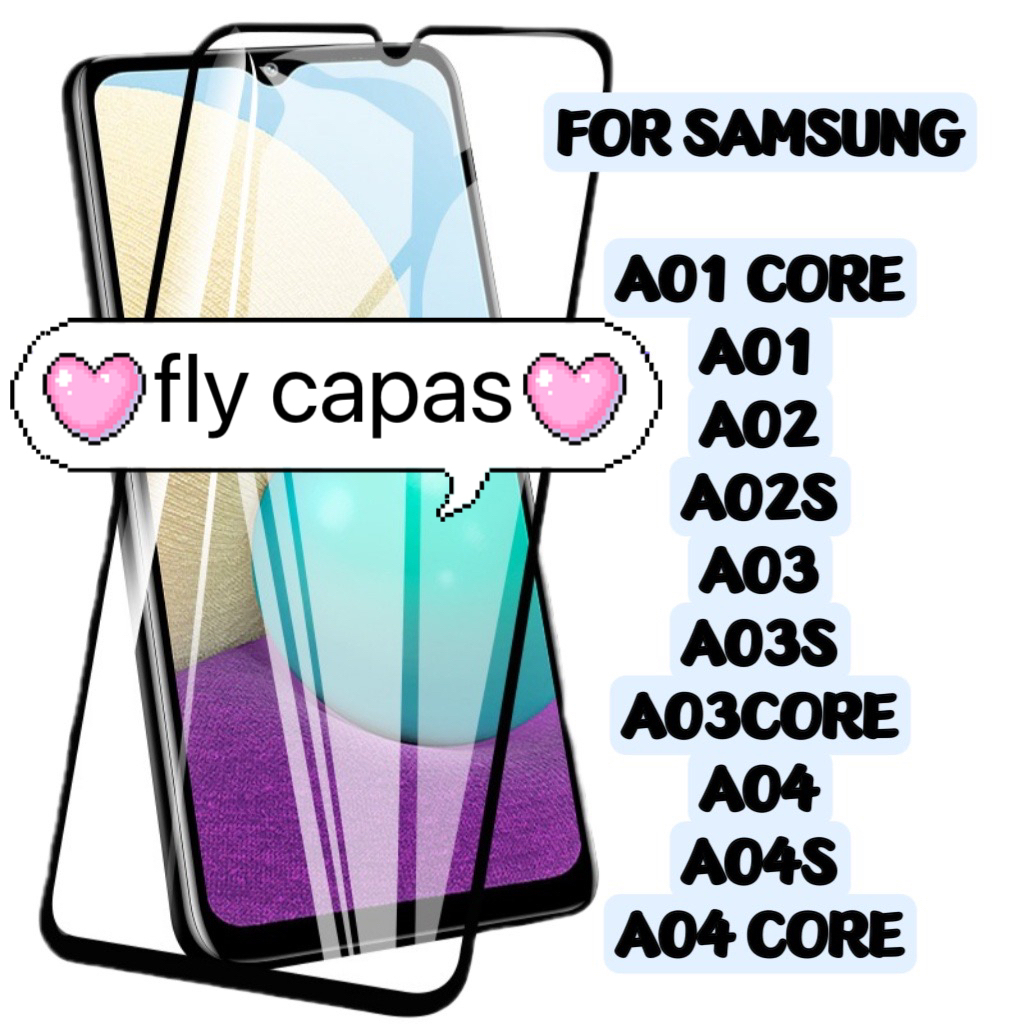 Pelicula 3D Vidro Compativel Samsung A01 CORE A01 A02 A02S A03 A03S A03CORE A04 A04S A04 CORE ...