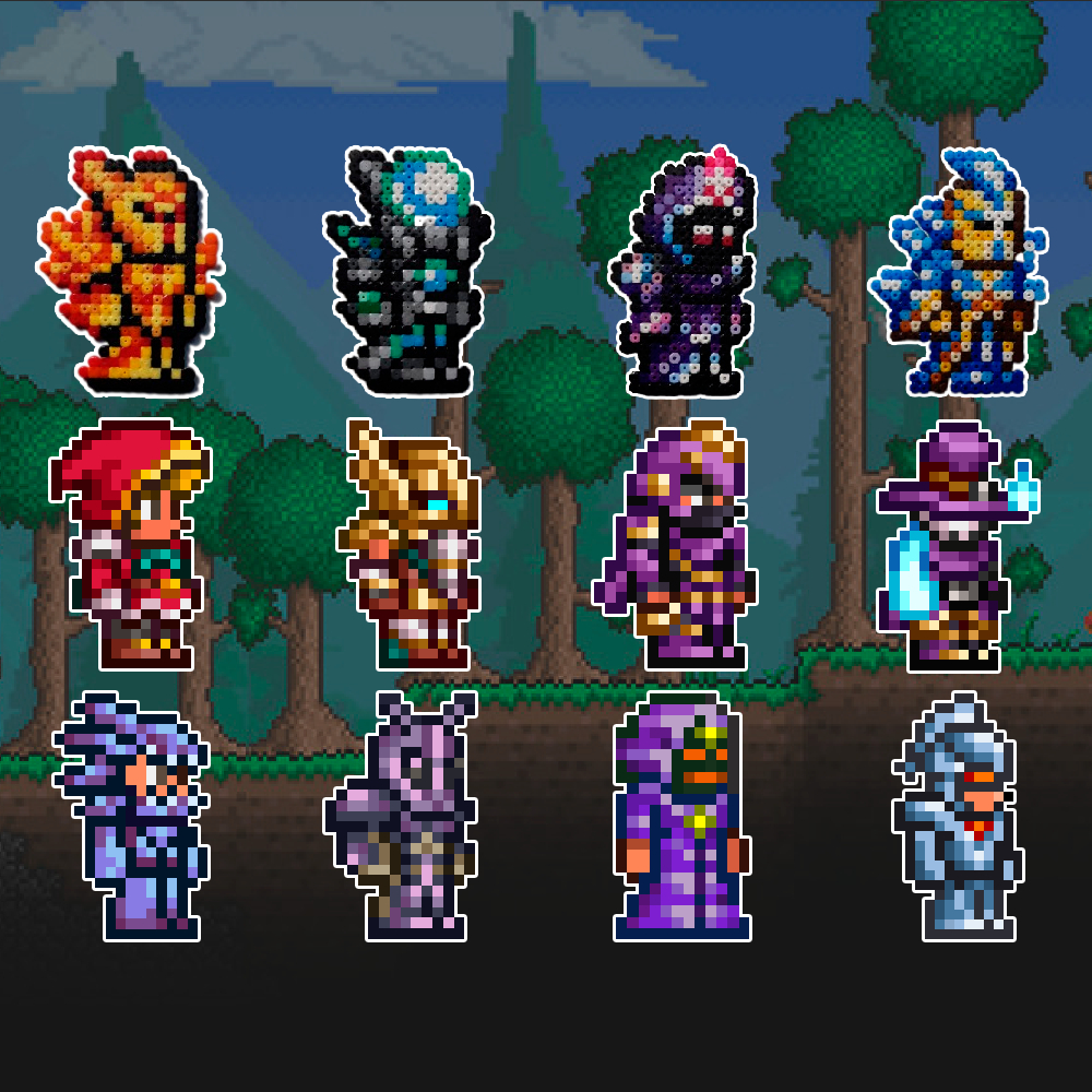 Terraria - Pixel Art - Divertido - Alternativo - Hama beads - Armadura ...