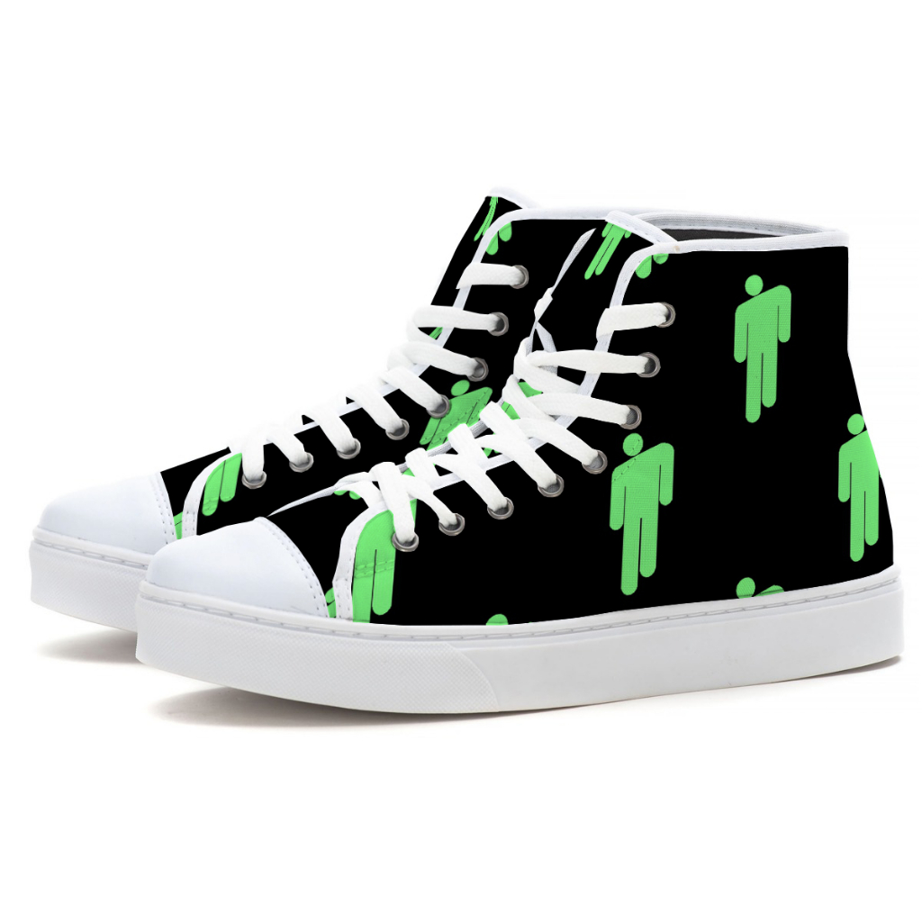 Tênis Cano Alto Cantora Billie Eilish Logo Verde Envio Top | Shopee Brasil